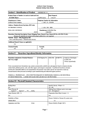 Fillable Online Section I Identification of Product Fax Email Print ...