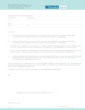 Fillable Online danskebank netbank danske form Fax Email Print - pdfFiller