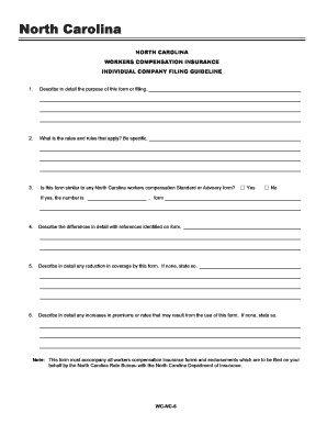 Fillable Online WC-NC-6 Filing Guideline Form - NCRB-NCRF-NCIGA Fax ...