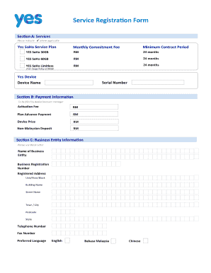 Fillable Online yes Application form - Yesmy - yes Fax Email Print ...