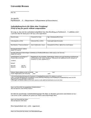 Fillable Online Universit t Bremen Fax Email Print - pdfFiller
