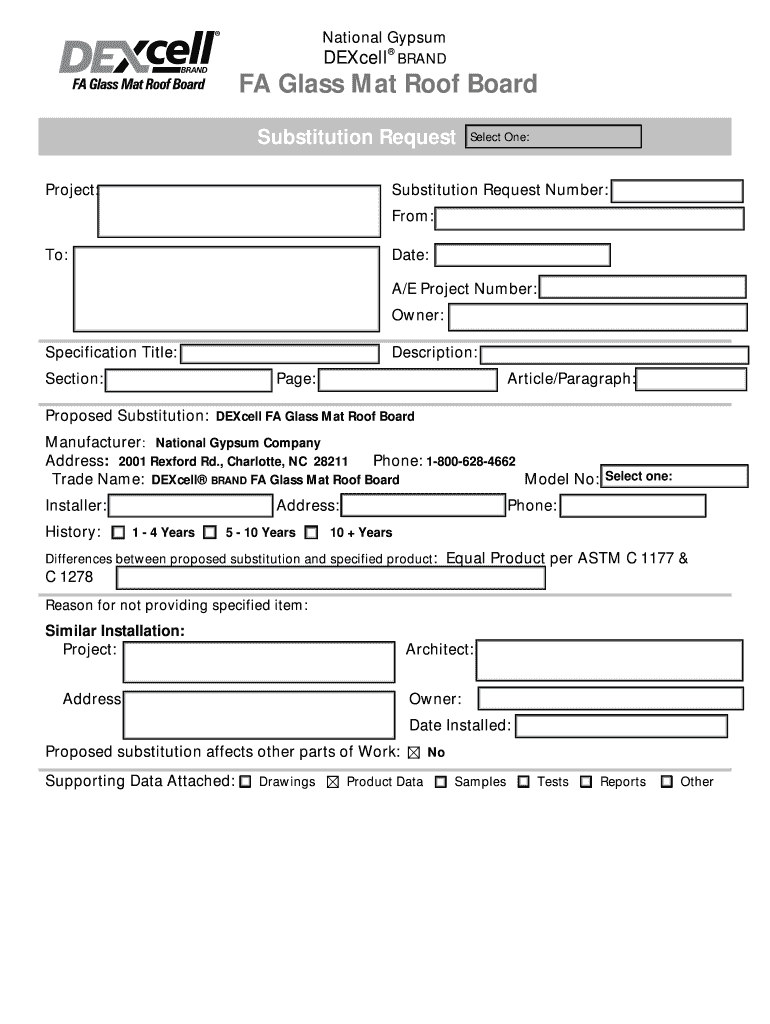 Fillable Online DEXcell BRAND FA Glass Mat Roof Board Fax Email Print ...
