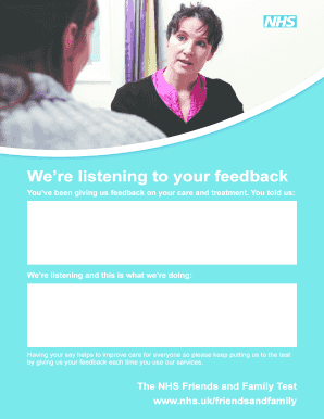 Fillable Online easterncheshireccg nhs Were listening to your feedback ...