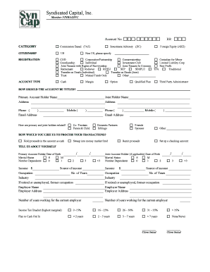 Fillable Online New Account Application 2013.05 Fax Email Print - pdfFiller