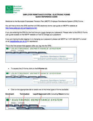 Fillable Online EMPLOYER REMITTANCE SYSTEM - ELECTRONIC FORMS QUICK Fax ...