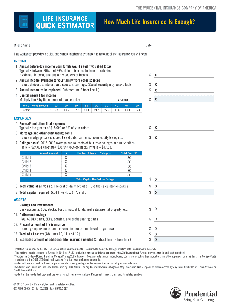 Fillable Online QUICK ESTIMATOR Fax Email Print - pdfFiller