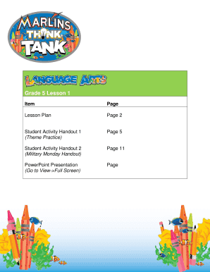 Fillable Online Grade 5 Lesson 1 Item Page Lesson Plan Page 2 Student ...