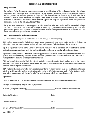 Fillable Online CAO-Forms EARLY DECISION FORM Fax Email Print - pdfFiller