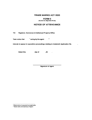 Fillable Online cipo gov Form 5 Notice of Attendance - cipogovvc - cipo ...