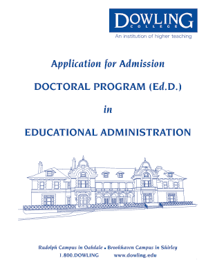 Fillable Online EdD Application packet rev 1-2009 ltr sz FINAL Fax ...
