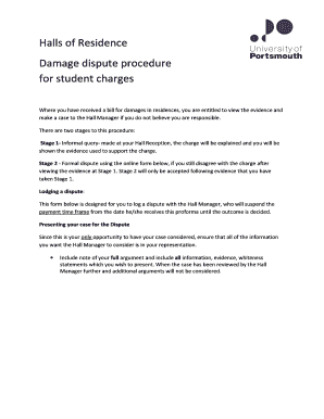 Fillable Online port ac Damage charges dispute procedure form - port ac ...