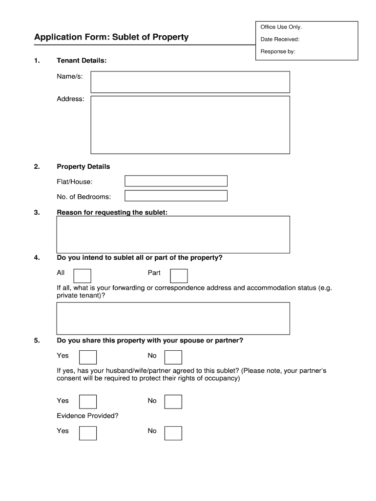 Fillable Online langstane-ha co Application Form Sublet of Property ...