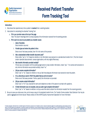 Fillable Online Received Patient Transfer Form Tracking Tool - Ohio ...