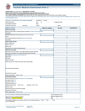 Fillable Online fflm ac Forensic Medical Examination Form 2 - Faculty ...