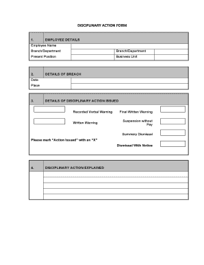 Fillable Online hrdirect co HR Direct - IR - Disciplinary action form ...