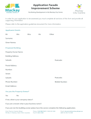 Fillable Online Application Facade Improvement Scheme Fax Email Print - pdfFiller
