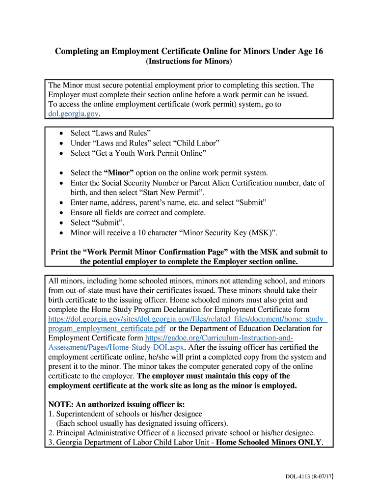 Fillable Online (Instructions for Minors) Fax Email Print - pdfFiller