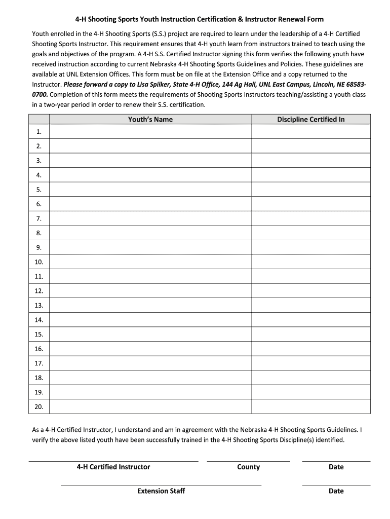 Fillable Online extension unl Instructor Certification Renewal Formdocx ...