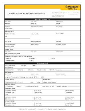 Fillable Online ACCOUNT INFORMATION bFORMbversion 8 - Maybank ATR Kim ...