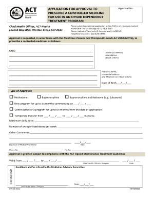 Fillable Online Medicines and Poisons -Application for approval to ...