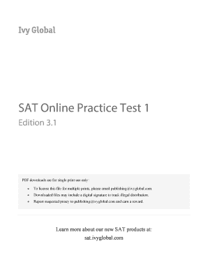 Fillable Online SAT Online Practice Test 1 Fax Email Print - pdfFiller