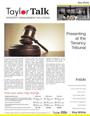 Fillable Online Presenting at the Tenancy Tribunal Fax Email Print ...