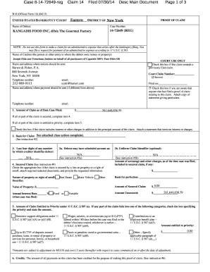 Fillable Online B 10Proof of Claim Fax Email Print - pdfFiller