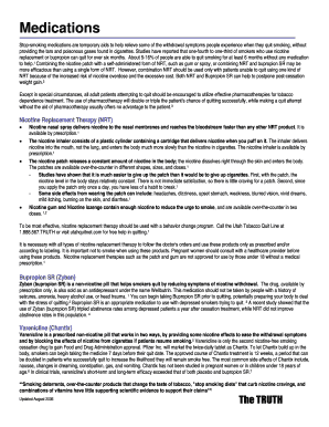 Fillable Online Stop-smoking medications are temporary aids to help ...