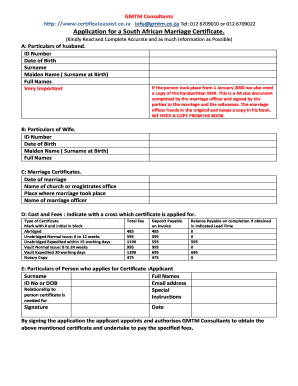 Fillable Online certificateassist co Marriage Certificate Application ...