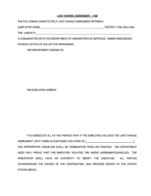 Fillable Online Sample Last Chance Agree FORM Fax Email Print - pdfFiller
