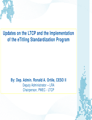 Fillable Online Updates on the LTCP and the Implementation Fax Email ...