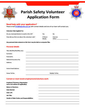 Fillable Online steeplebumpstead-pc gov Psv Application Form 1 ...