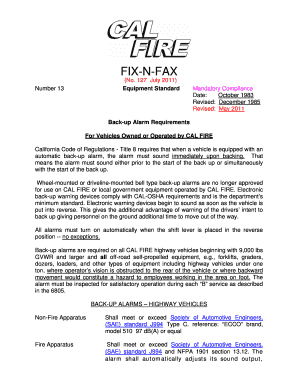 Fillable Online Back-up Alarm Requirements For Vehicles Owned or ...