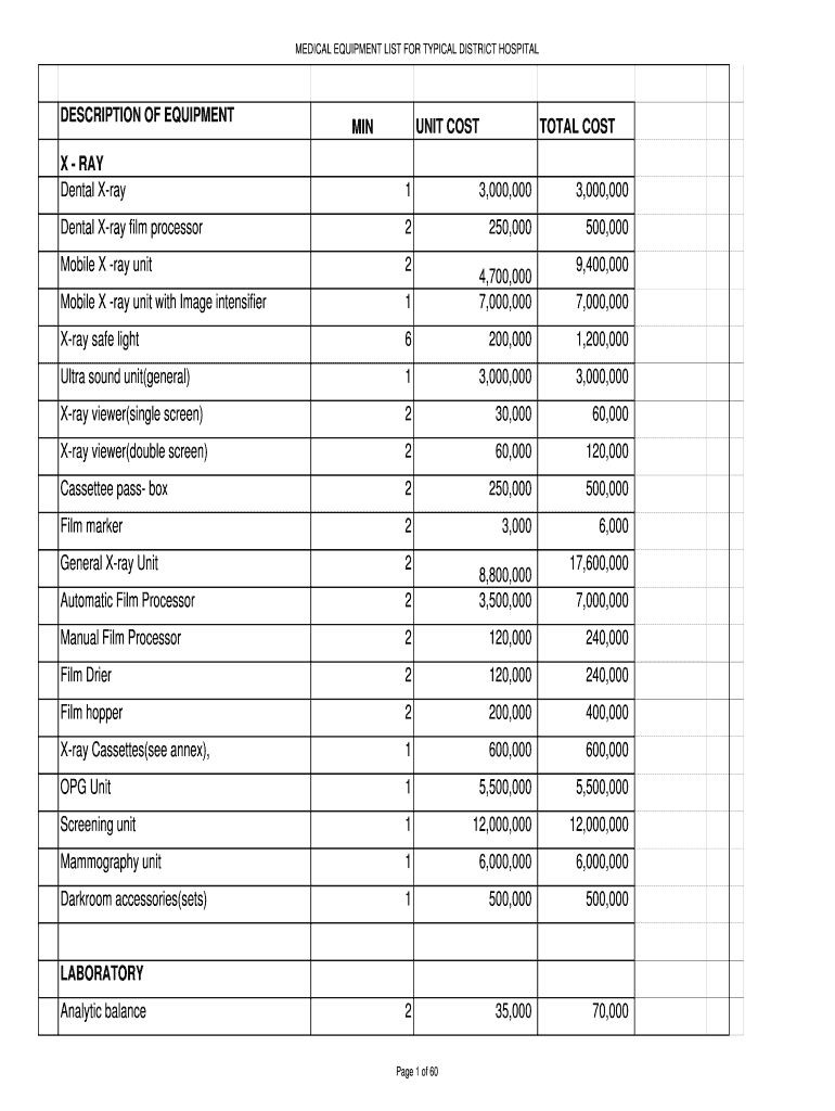 Medical Equipment List With Pictures Pdf 2020 2021 Fill And Sign 