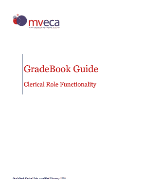 Fillable Online mveca GradeBook Guide Clerk Role No Attendance Fax ...