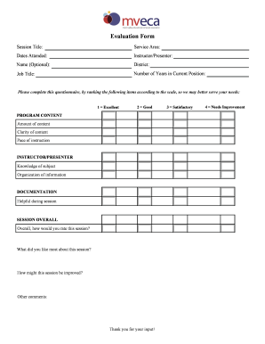 18 Printable Evaluation Form Templates - Fillable Samples in PDF, Word ...