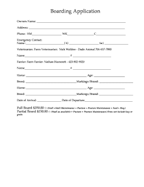 Fillable Online Boarding Application.doc Fax Email Print - pdfFiller
