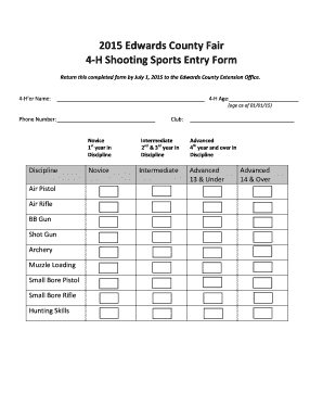 Fillable Online edwards k-state 2015 Shooting Entry formpdf Fax Email ...