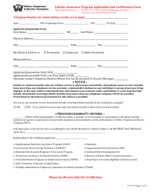 Fillable Online Updated lifeline application 02192015 - Nu-Znet Fax ...