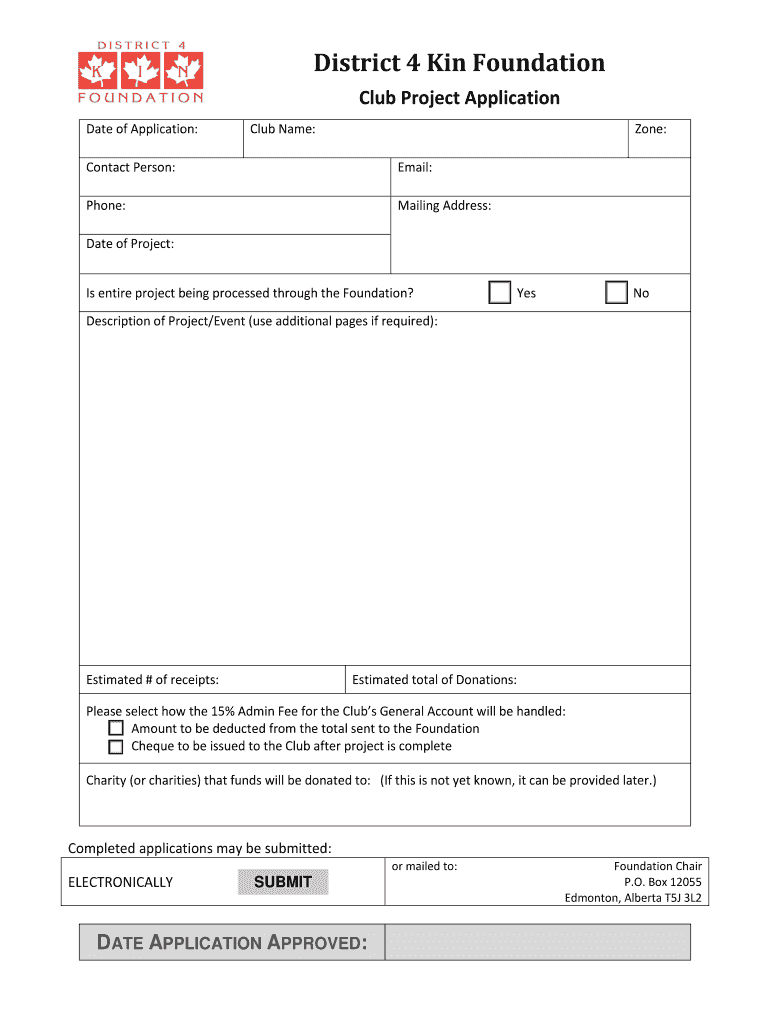 Fillable Online d4kin District 4 Kin Foundation Fax Email Print - pdfFiller
