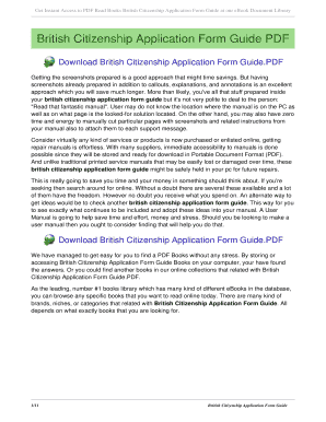 Fillable Online monvyouxi British Citizenship Application Form Guide ...