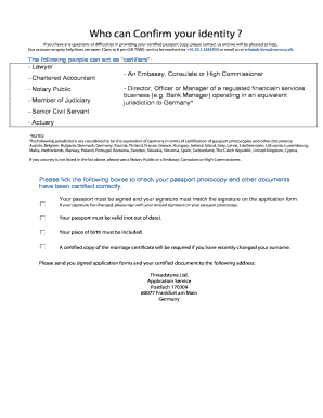 Fillable Online Passport ID certification Confirming your Fax Email ...