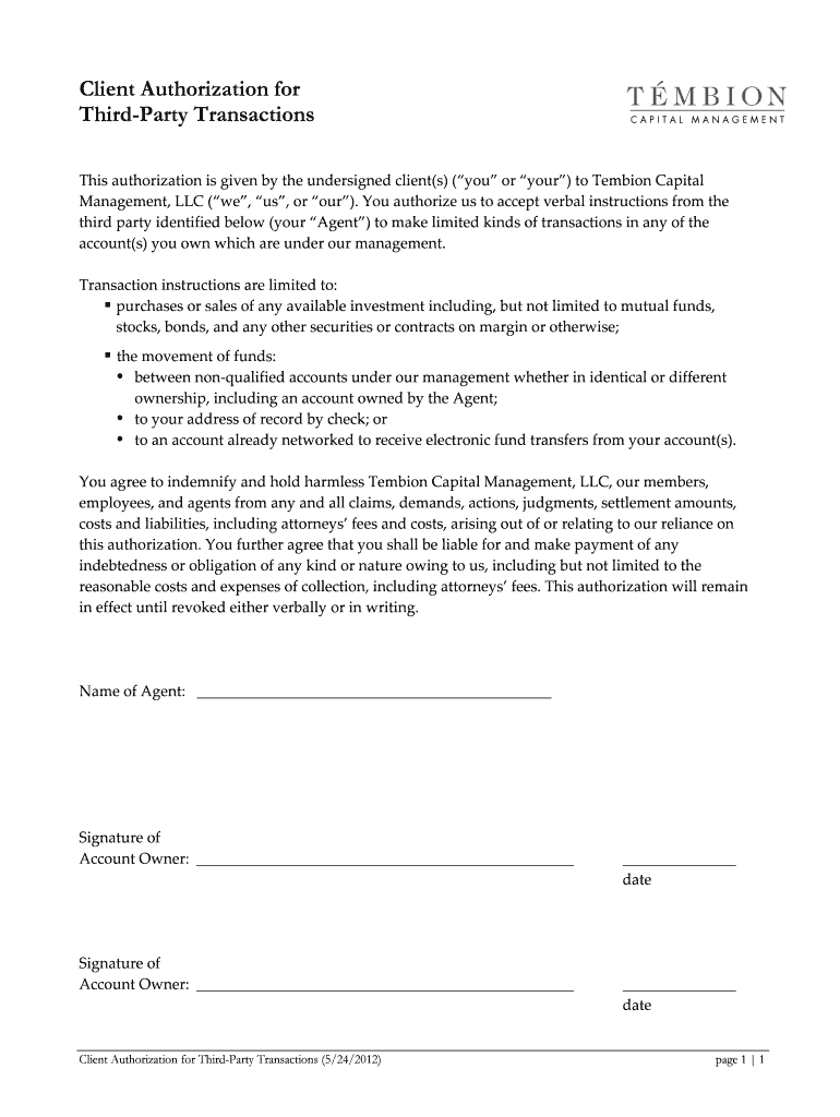 Fillable Online Client Authorization for Fax Email Print - pdfFiller