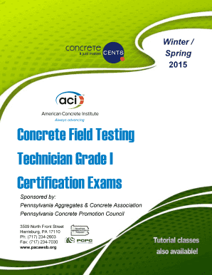 Fillable Online specifyconcrete Concrete Field Testing ...