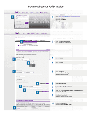 Fillable Online Downloading your FedEx Invoice Fax Email Print - pdfFiller