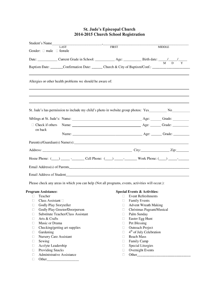 Fillable Online saintjudes Judes Episcopal Church - saintjudes Fax ...