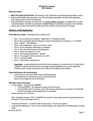 Fillable Online osp mit NIH R01R21 Proposal Checklist - MIT Office of ...