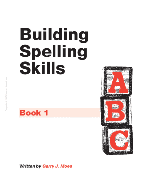 Fillable Online Building Spelling Skills. "This workbook develops a ...