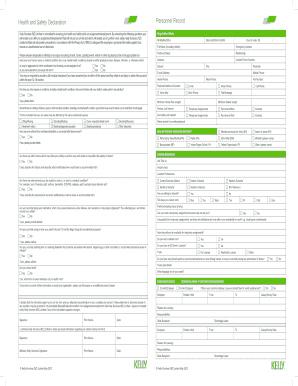 Fillable Online kellyservices co Health and Safety Declaration ...