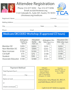 Fillable Online teca memberclicks ICD-10 Attendee Registration Form Fax ...